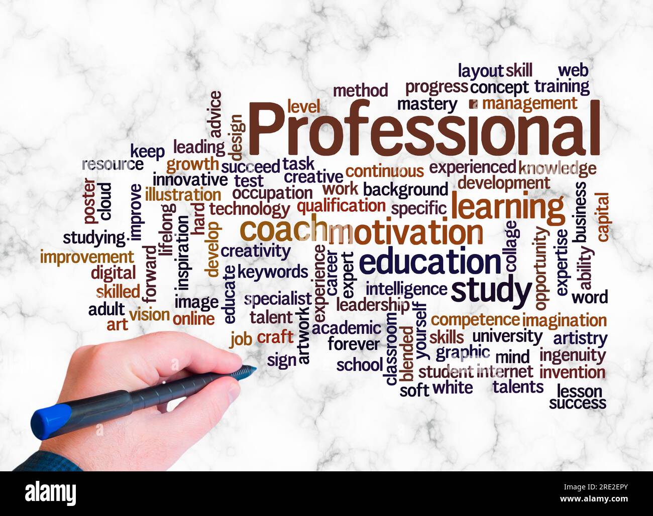 Word Cloud with PROFESSIONAL concept create with text only Stock Photo ...