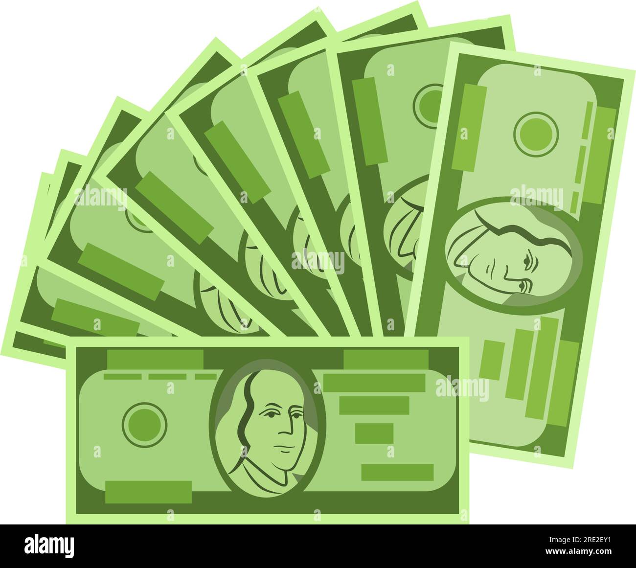 Fan of cash vector Stock Vector Image & Art - Alamy