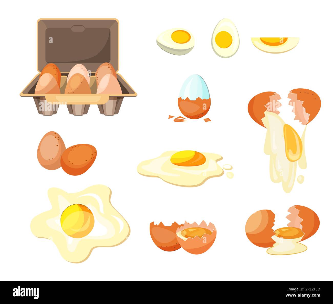 Cooking eggs set Stock Vector Image & Art - Alamy