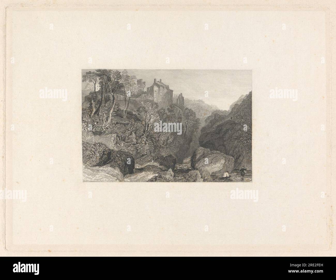 Engraving of the roslin castle hi-res stock photography and images - Alamy