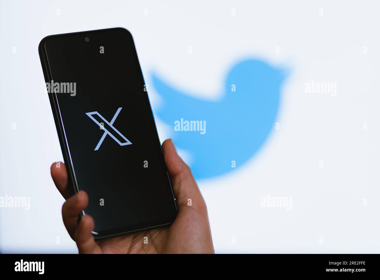 New Twitter X logo. Twitter changed the logo of the application with X ...