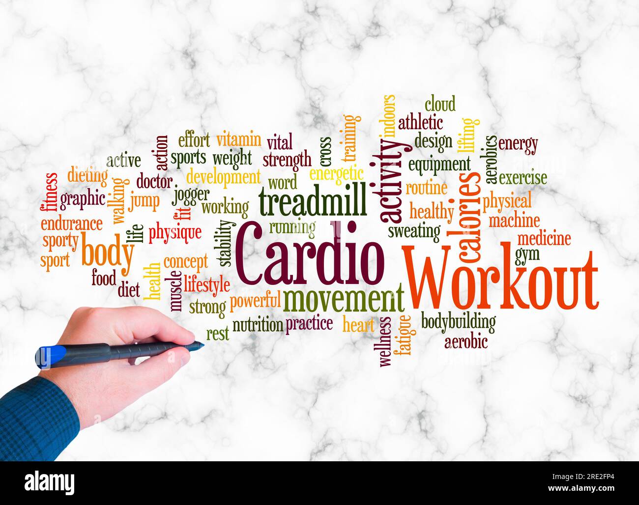 Word Cloud with CARDIO WORKOUT concept create with text only Stock ...
