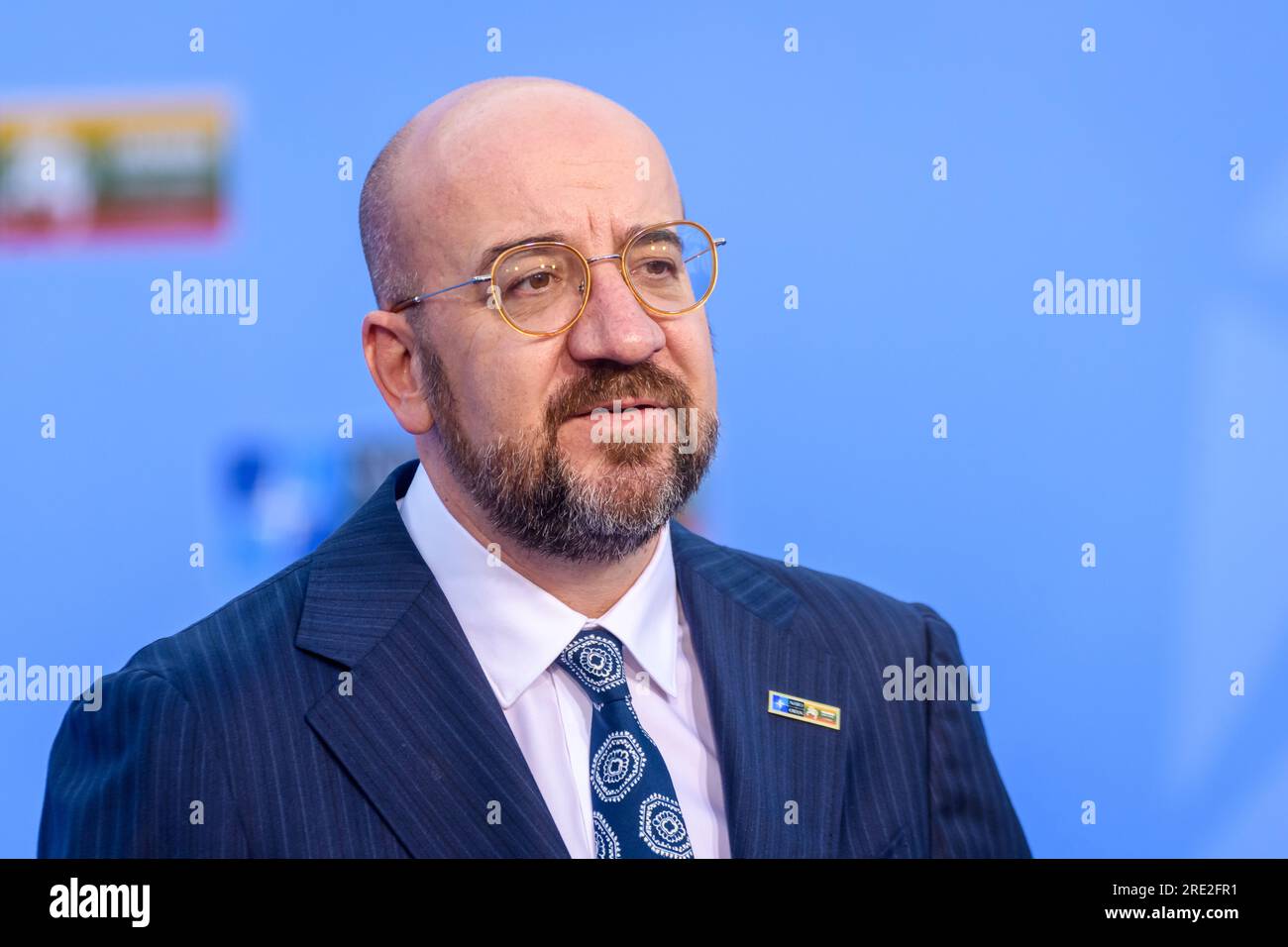 VILNIUS, LITHUANIA. 12th July 2023. Charles Michel, President of ...
