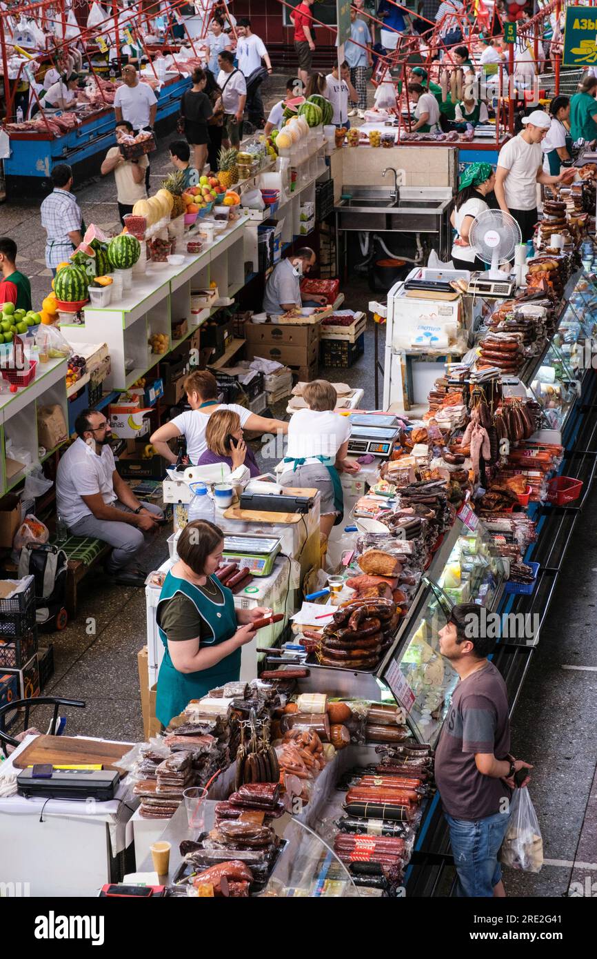 Kazakhstan, Almaty. Green Bazaar Overview of Assorted Vendors Stock ...