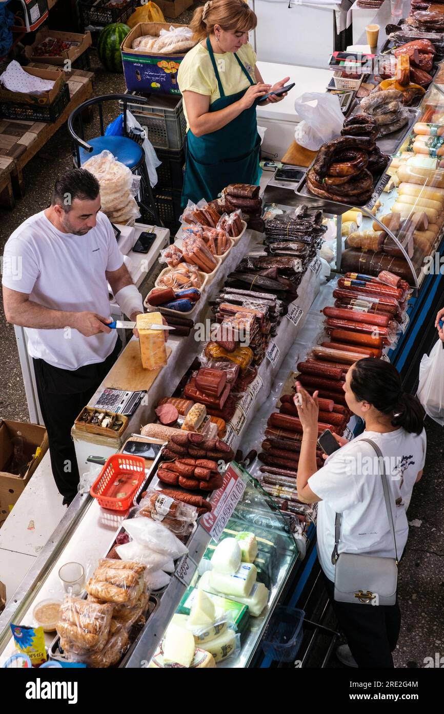 Kazakhstan, Almaty. Green Bazaar Overview of Assorted Vendors Stock ...