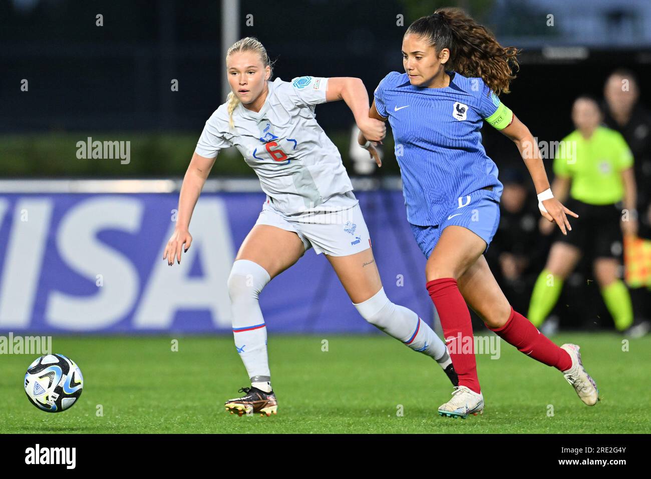 Tubize, Belgium. 24th July, 2023. Mikaela Petursdottir (6) of Iceland ...