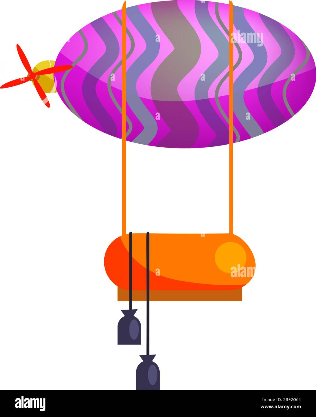 Hot air balloon with motor isolated vector Stock Vector Image & Art - Alamy