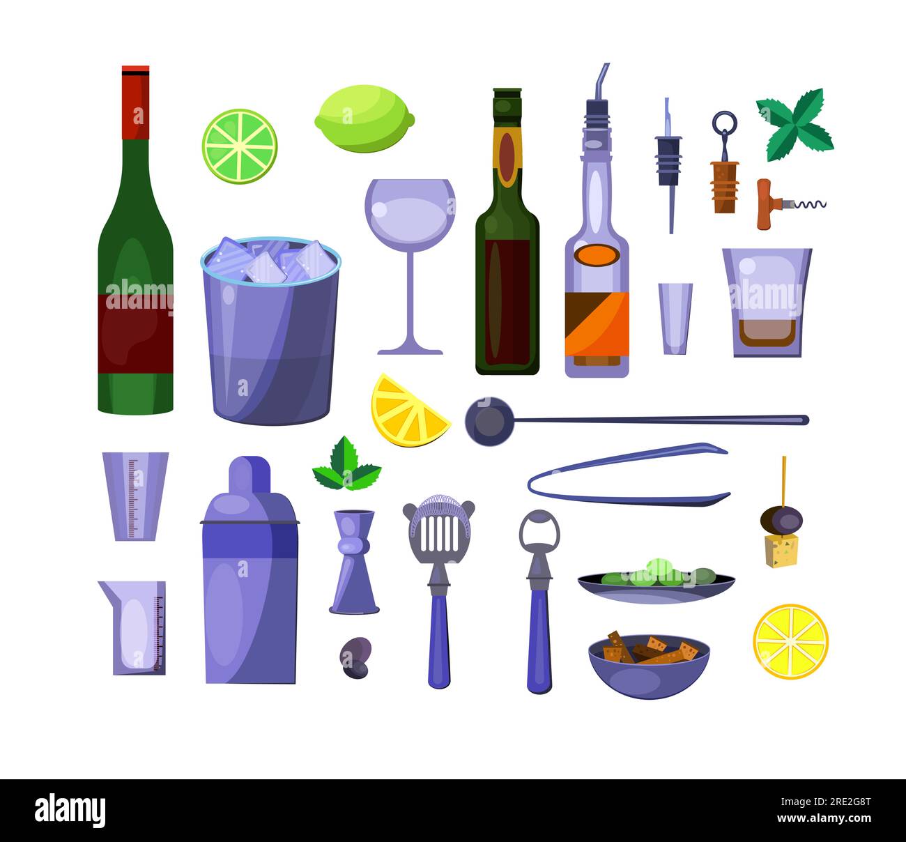 Bucket drink liquor alcohol Stock Vector Images - Alamy