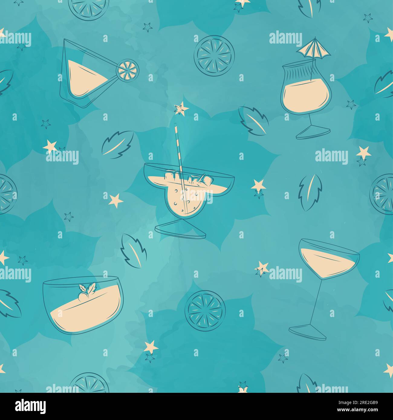 Sketch pattern of cocktail glasses Vector Stock Vector Image & Art - Alamy