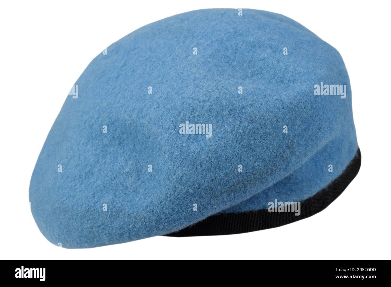 Army uniform blue beret isolated on white background Stock Photo - Alamy