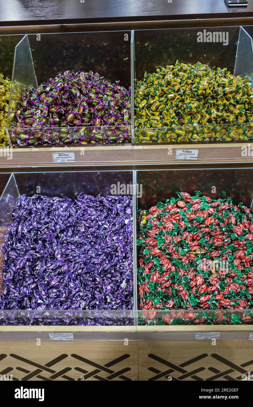 Kazakhstan, Almaty. Assorted Candy for Sale Stock Photo - Alamy