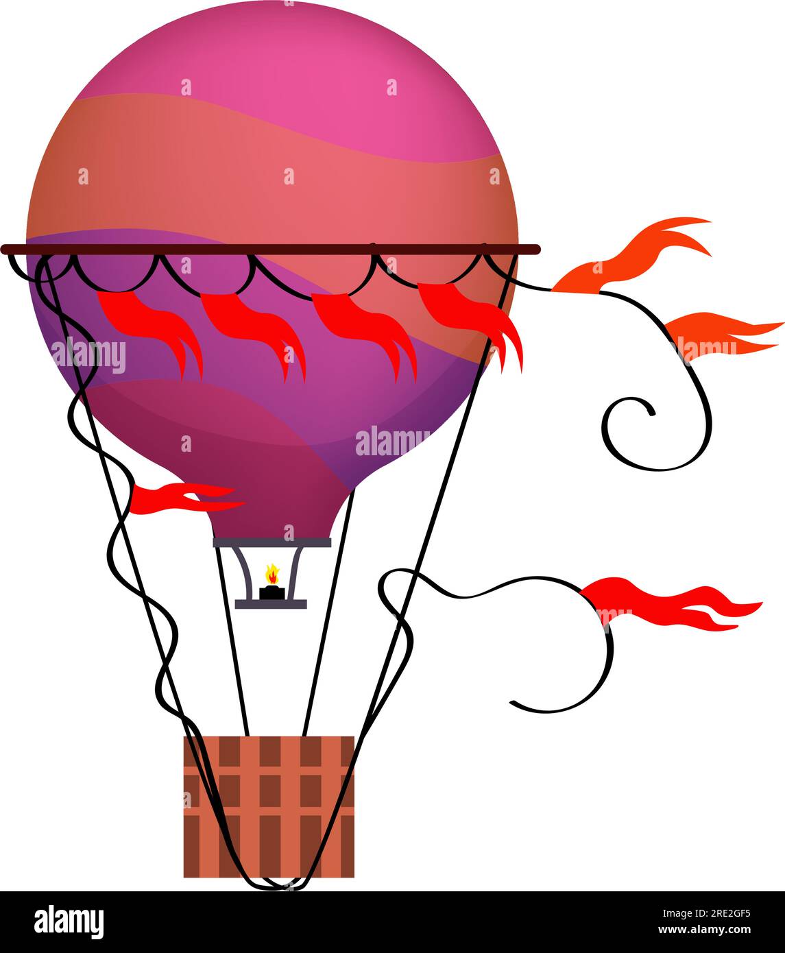 Modern hot air balloon with flags isolated vector Stock Vector Image ... Modern hot air balloon with flags isolated vector Stock Vector Image ...