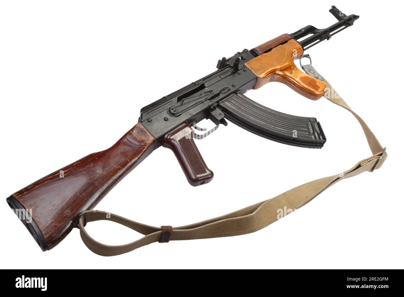 Kalashnikov AK47 Romanian version isolated on white background Stock ...