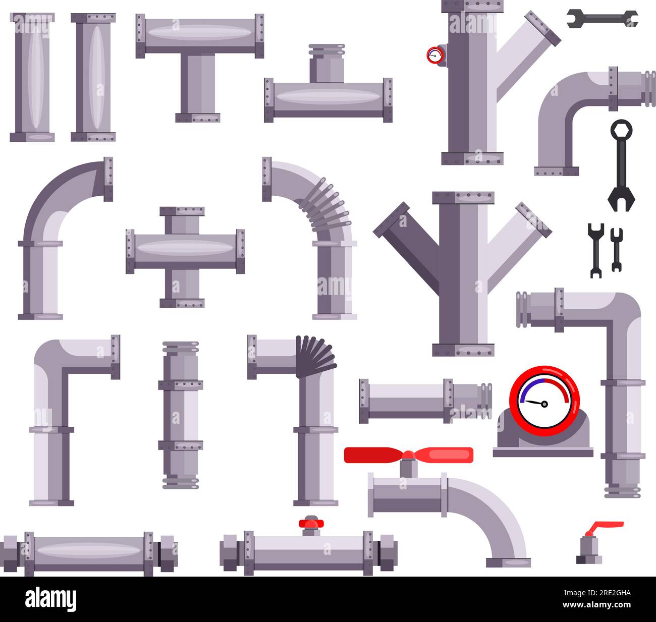 Set of tubes and pipes Stock Vector Image & Art - Alamy
