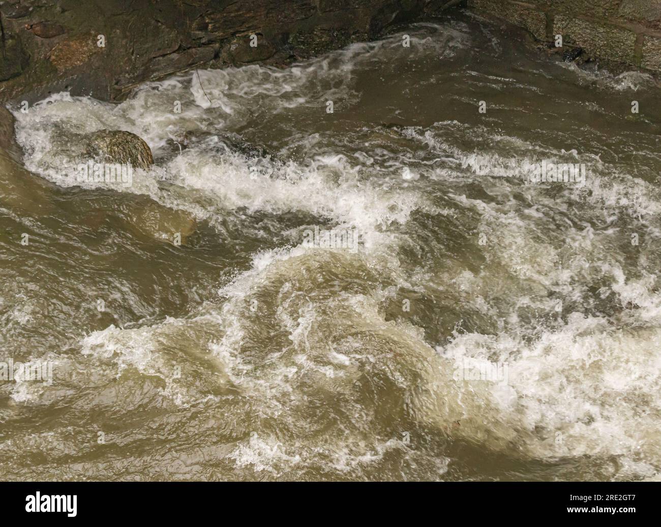mountain stream swollen by heavy rains Stock Photo - Alamy
