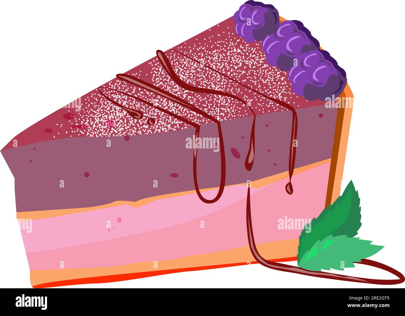 Pink cake illustration Stock Vector Image & Art - Alamy