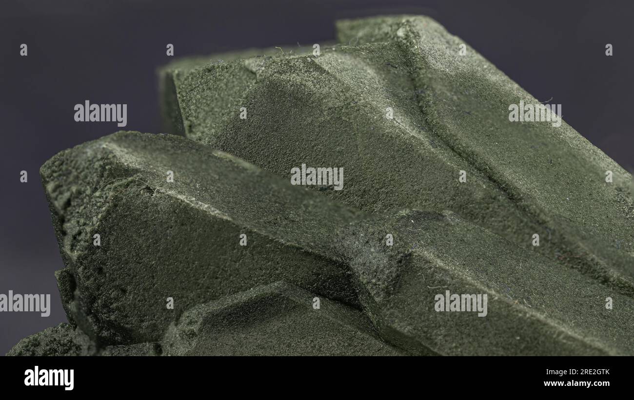 prase quartz sample on dark background Stock Photo - Alamy