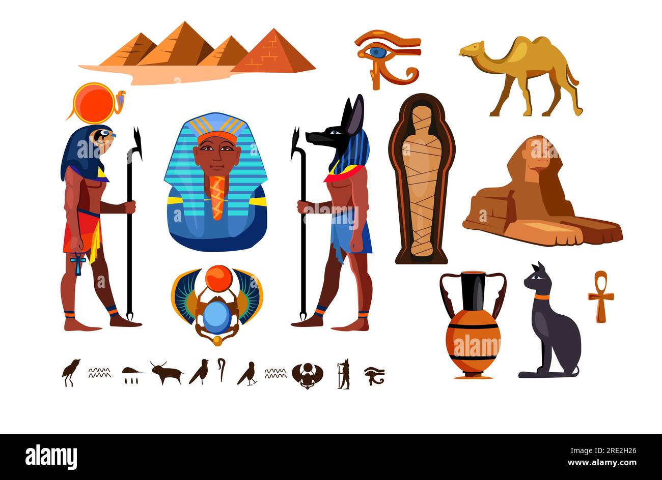Egyptian symbols set Stock Vector Image & Art - Alamy