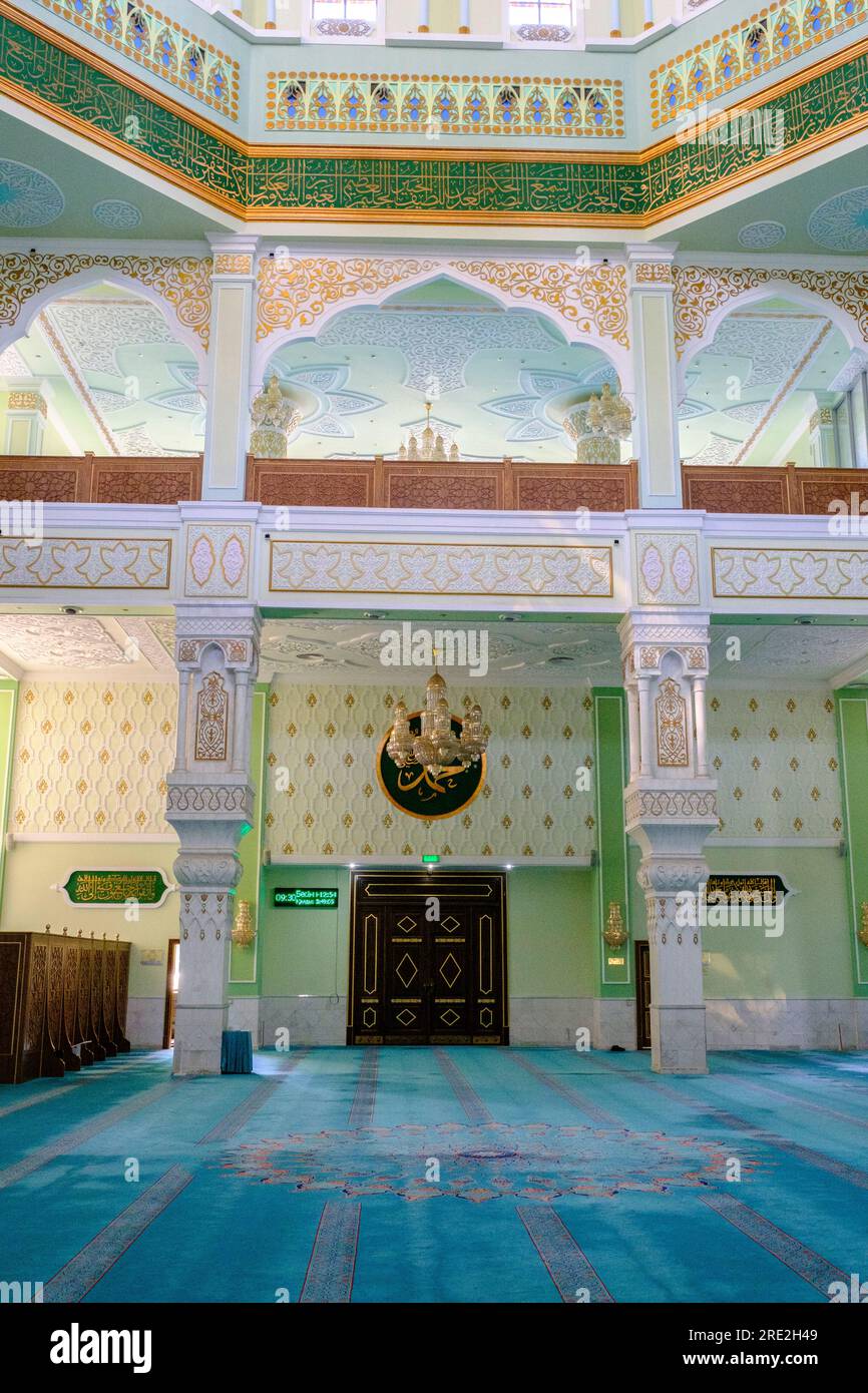 Kazakhstan, Almaty. Baiken Mosque Interior Stock Photo - Alamy