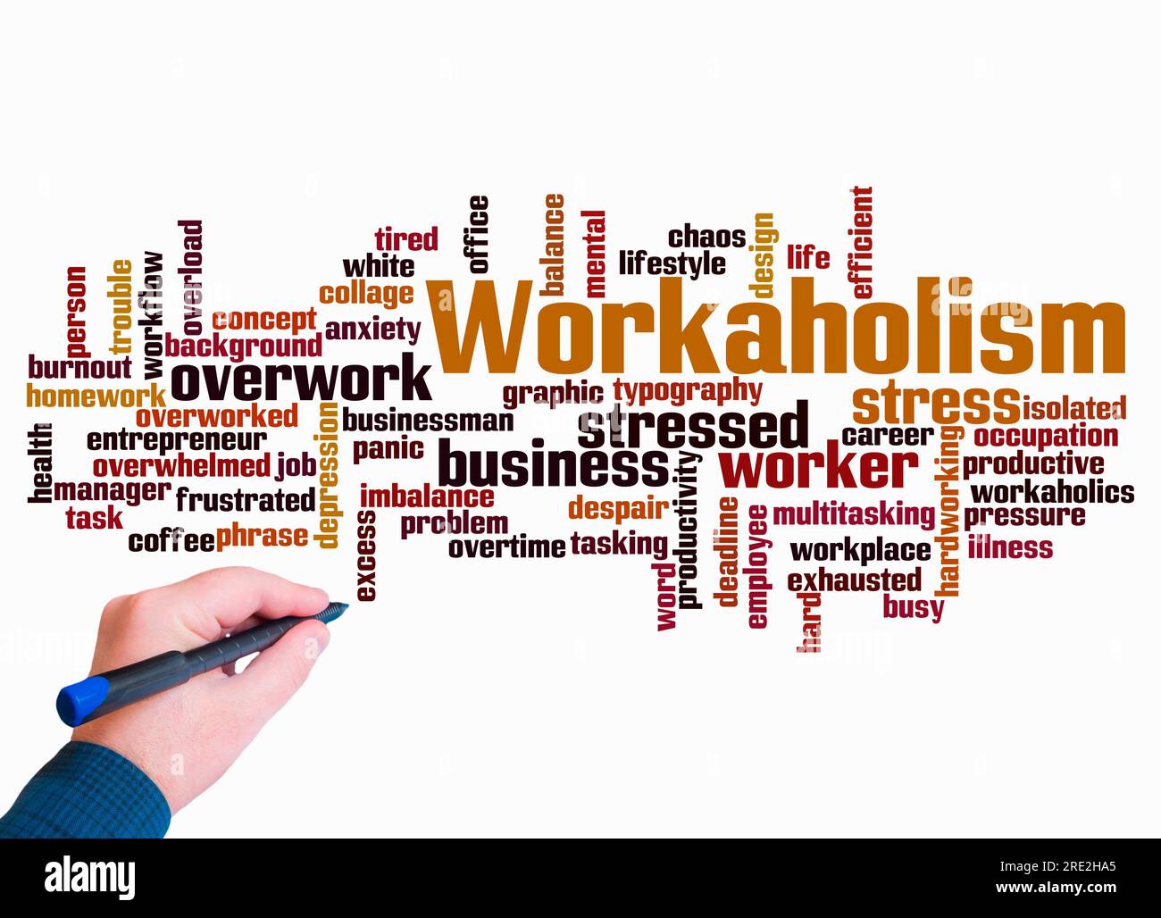 Word Cloud with WORKAHOLISM concept create with text only Stock Photo ...