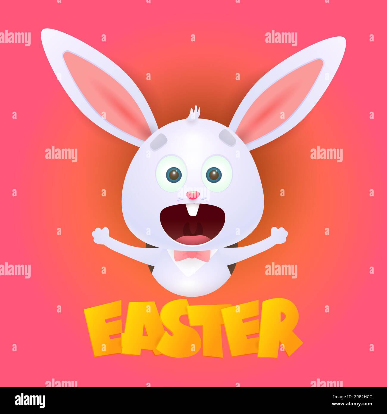 Crazy excited Easter bunny Stock Vector Image & Art - Alamy