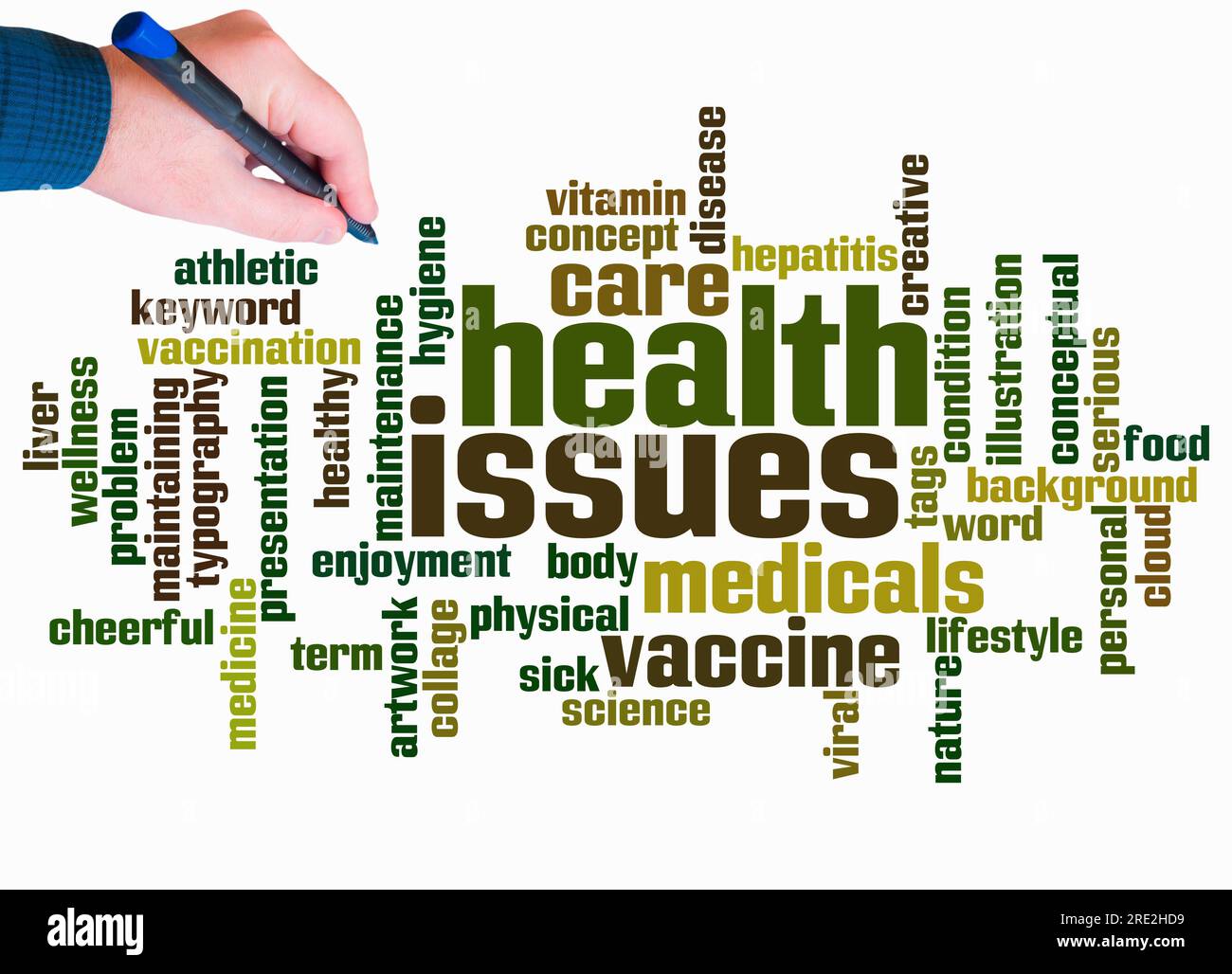 Word Cloud with health issues concept create with text only Stock Photo ...