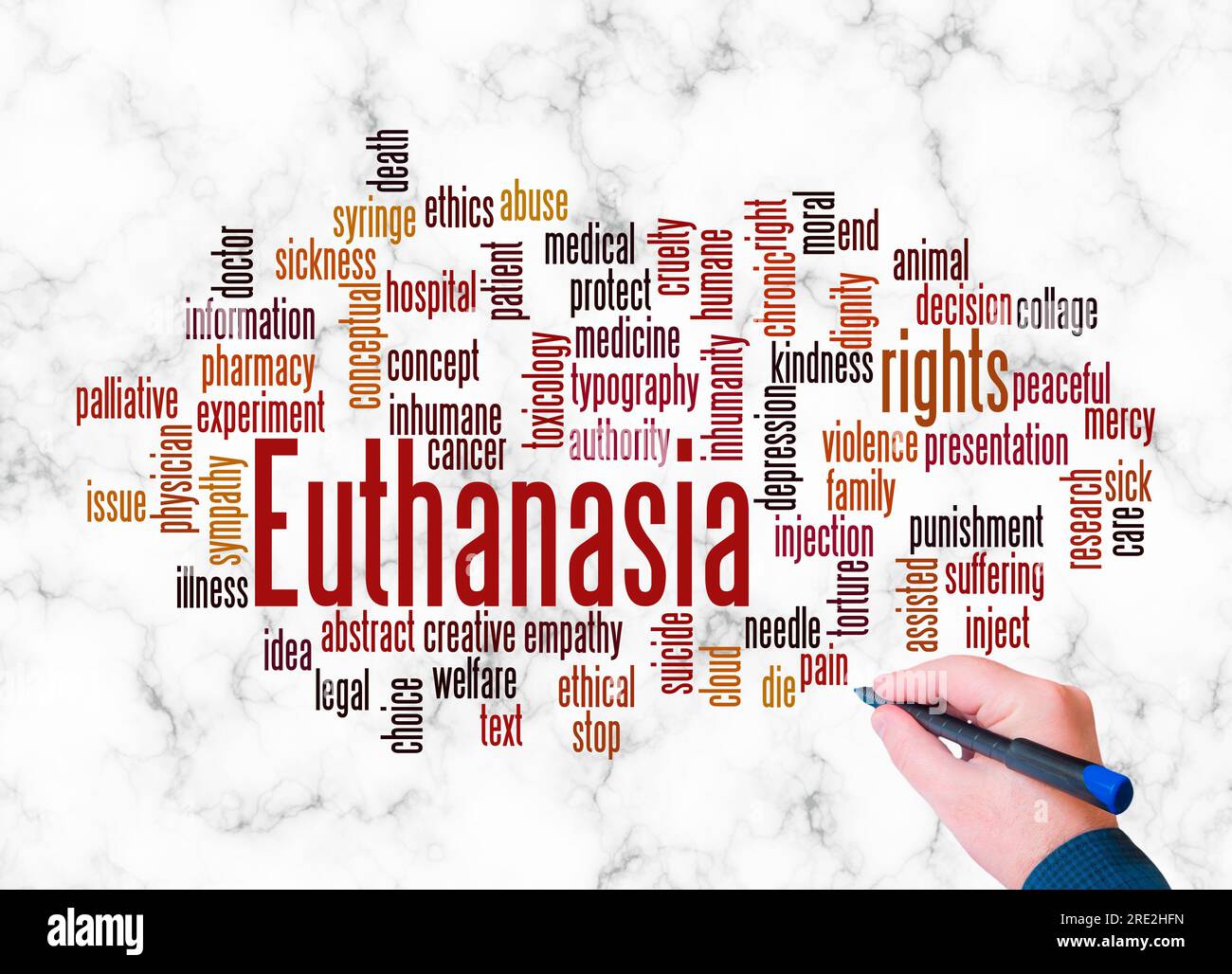 Word Cloud with EUTHANASIA concept create with text only Stock Photo ...