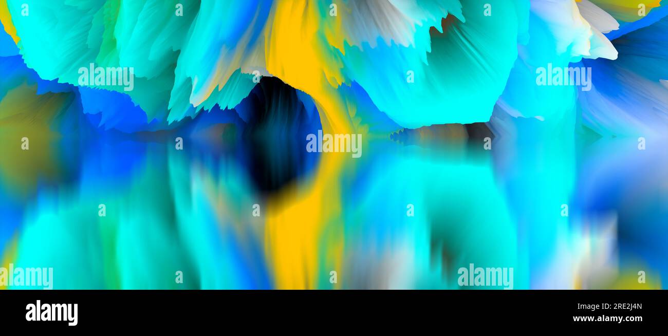 Magical world. Abstract Landscape, surreal lake and reflections. art ...