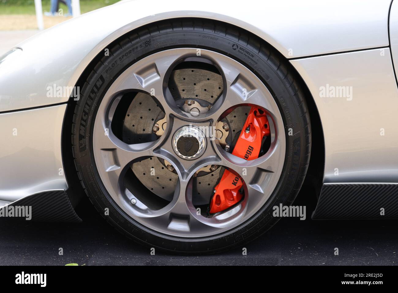 July 2023 - Koenigsegg wheel at the Goodwood Festival of Speed Stock ...