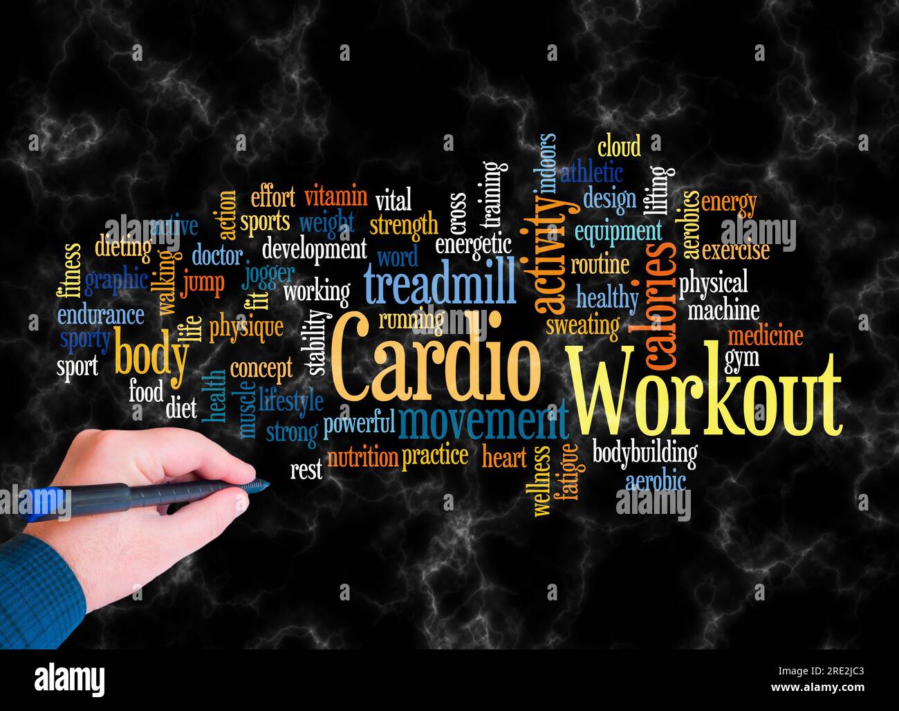 Word Cloud with CARDIO WORKOUT concept create with text only Stock ...