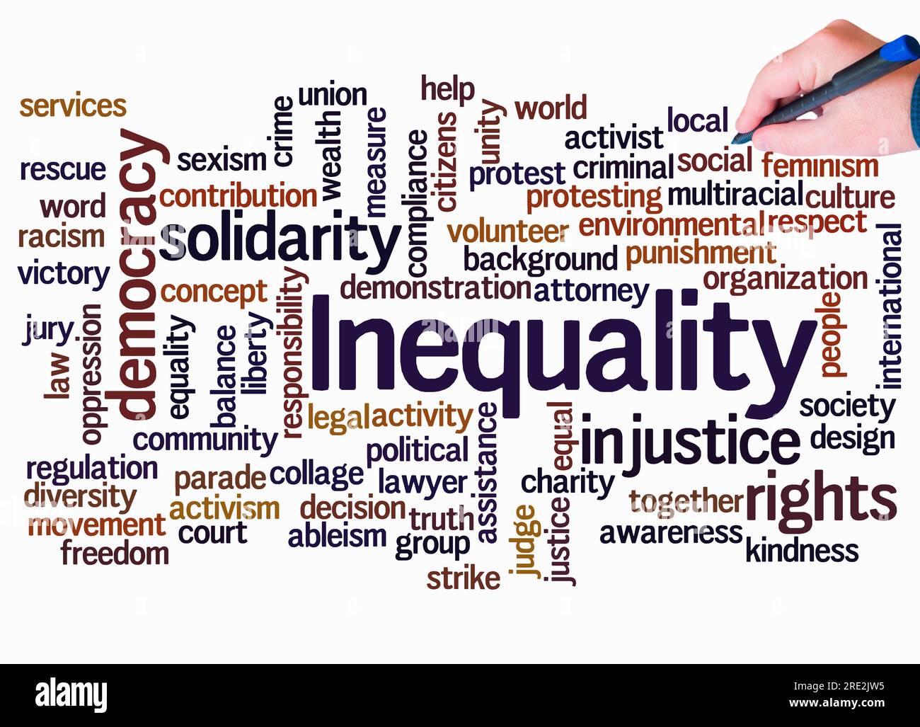 Word Cloud with INEQUALITY concept create with text only Stock Photo ...
