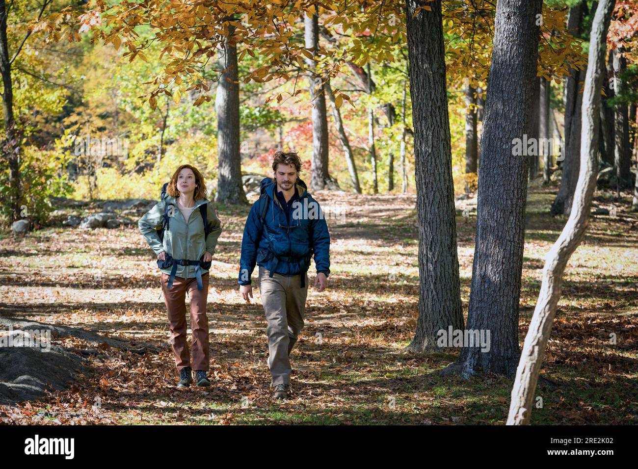 HAPPINESS FOR BEGINNERS, from left: Ellie Kemper, Luke Grimes, 2023. ph ...