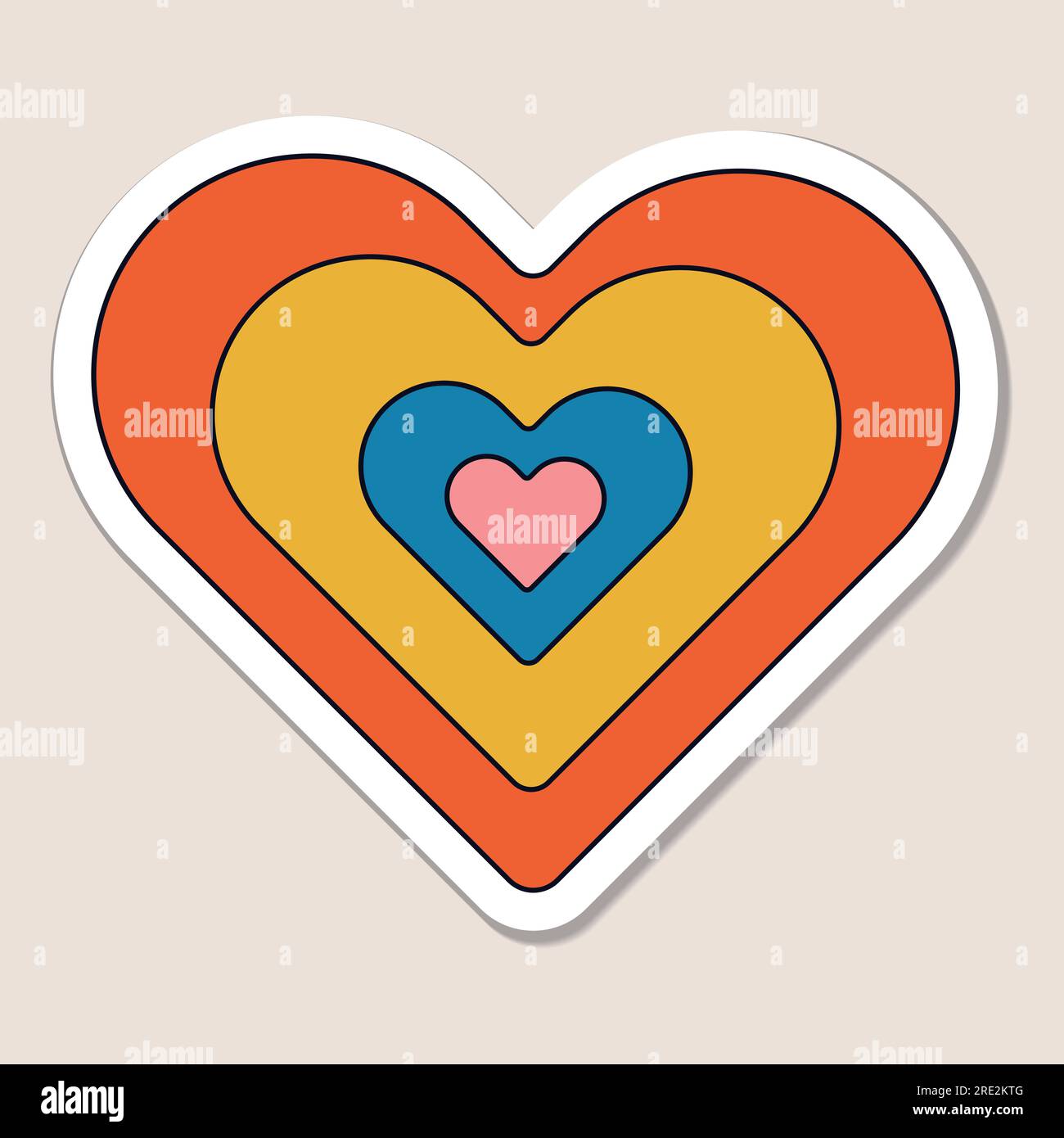 Retro,vintage sticker.bright groovy print 70s Stock Vector Image & Art ...