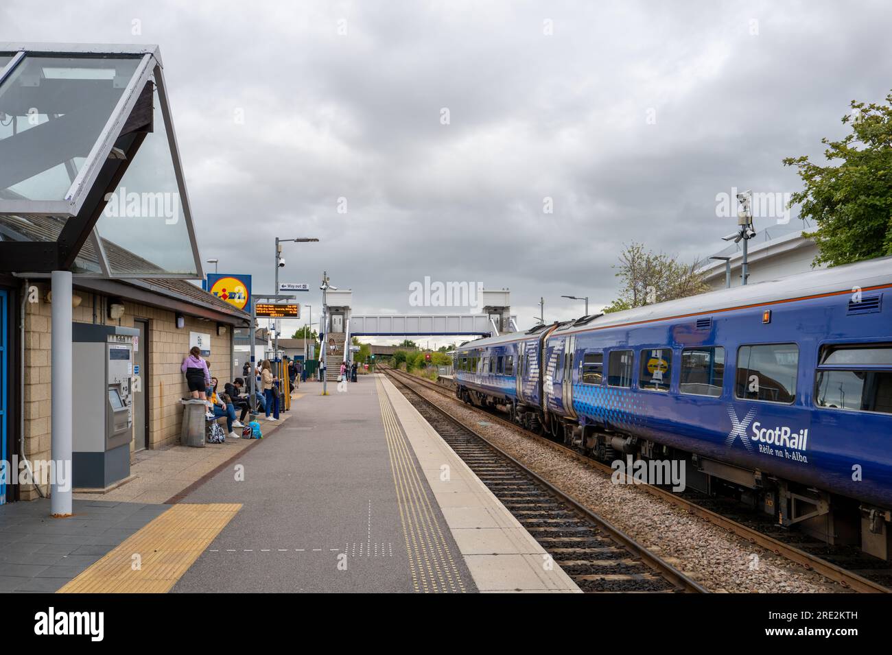 24 July 2023. Elgin,Moray,Scotland. This is Elgin Railway Station with ...