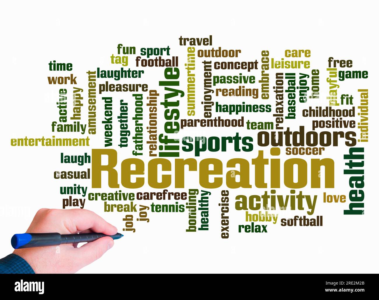 Word Cloud with RECREATION concept create with text only Stock Photo ...