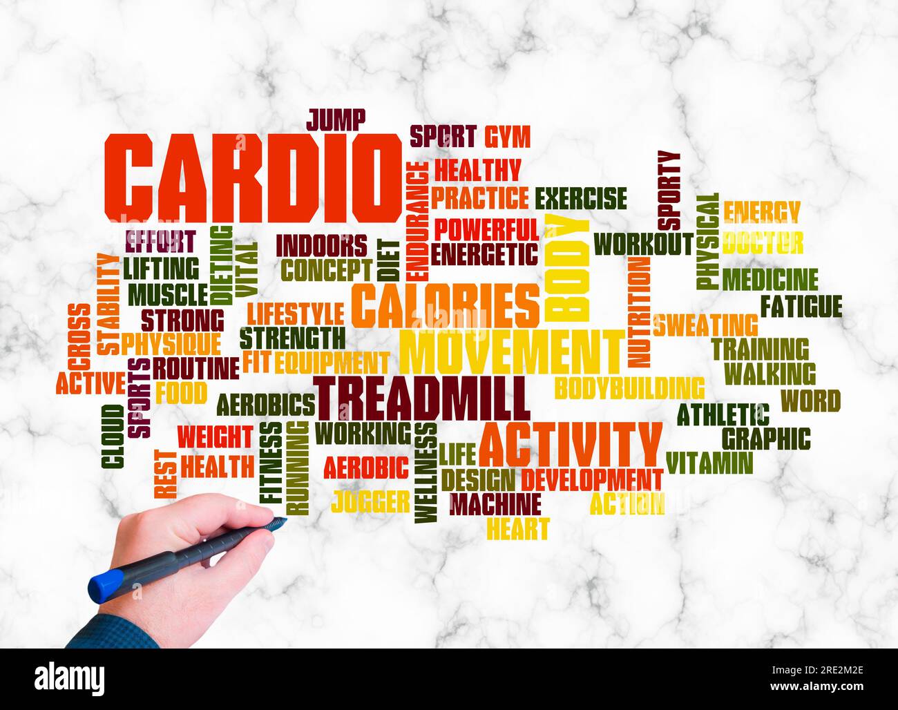 Word Cloud with CARDIO concept create with text only Stock Photo - Alamy
