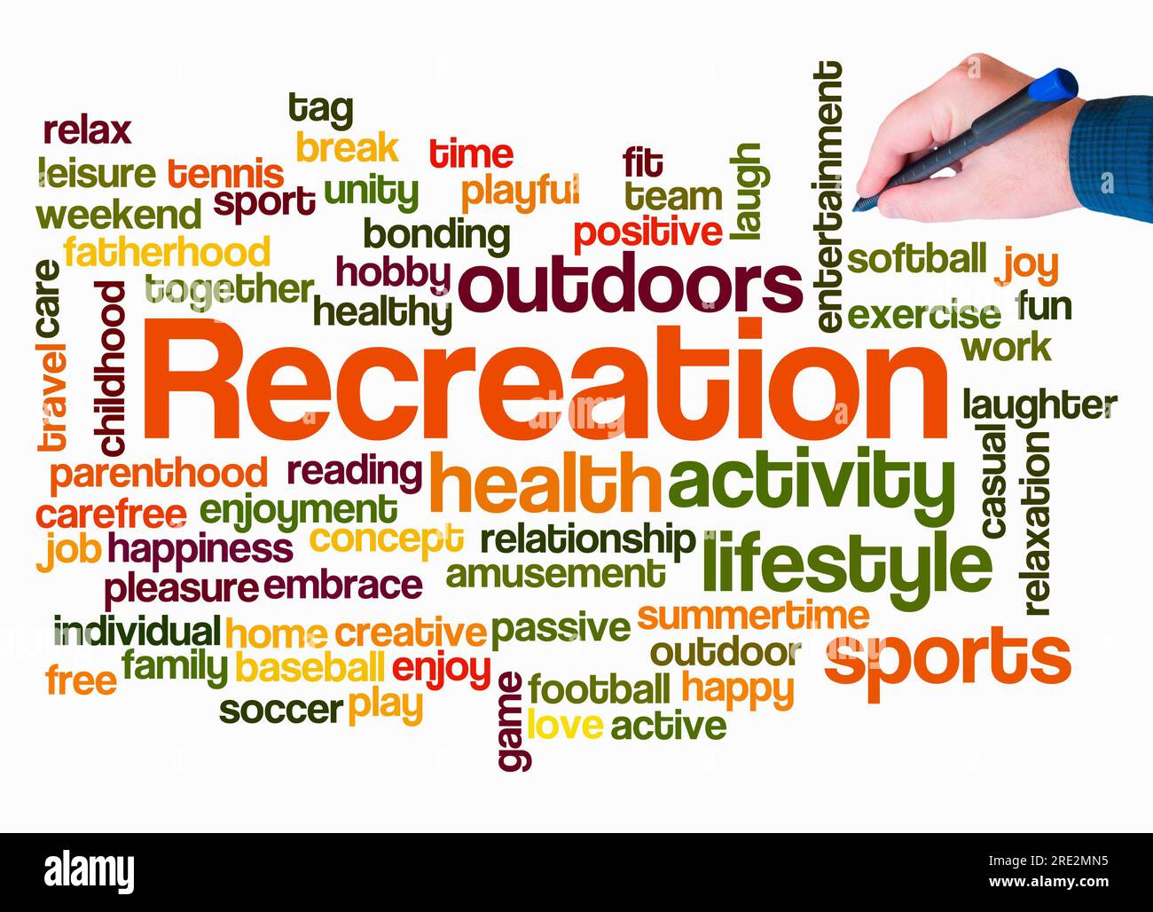 Word Cloud with RECREATION concept create with text only Stock Photo ...