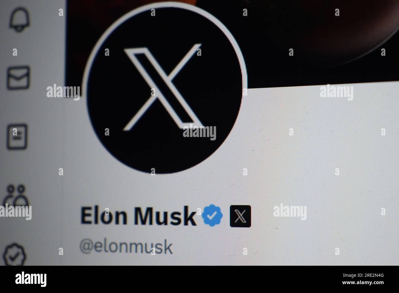 Twitter social media website new homepage logo. Photo shows that Elon ...