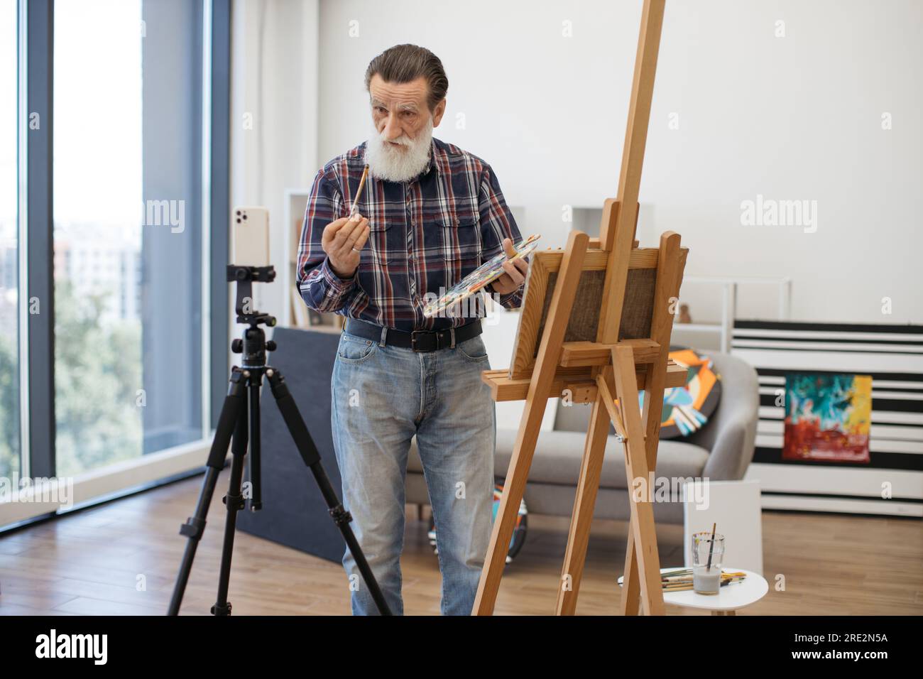 Talking painting watercolor hi-res stock photography and images - Alamy