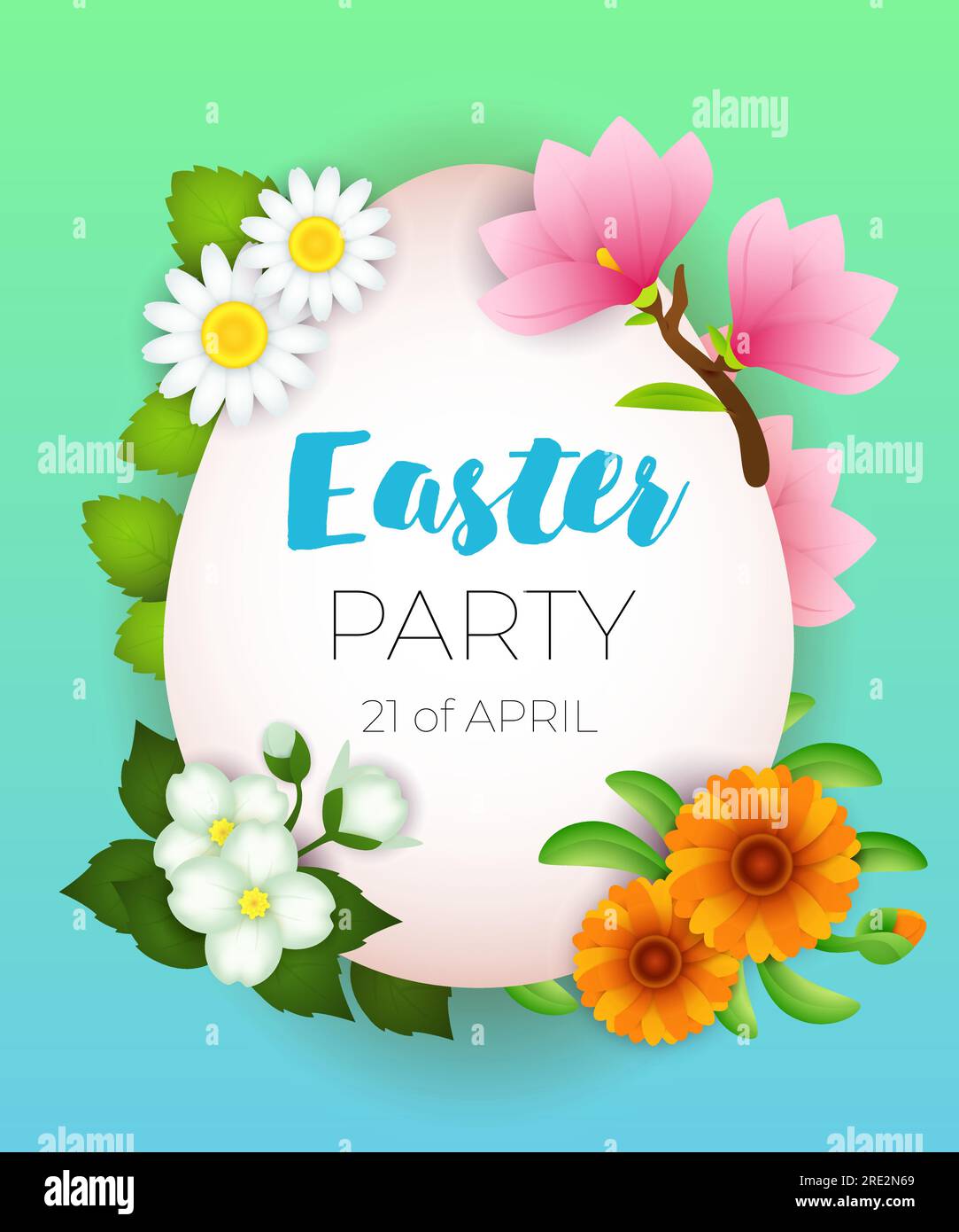 Easter Party, twenty first of April lettering Stock Vector Image & Art ...
