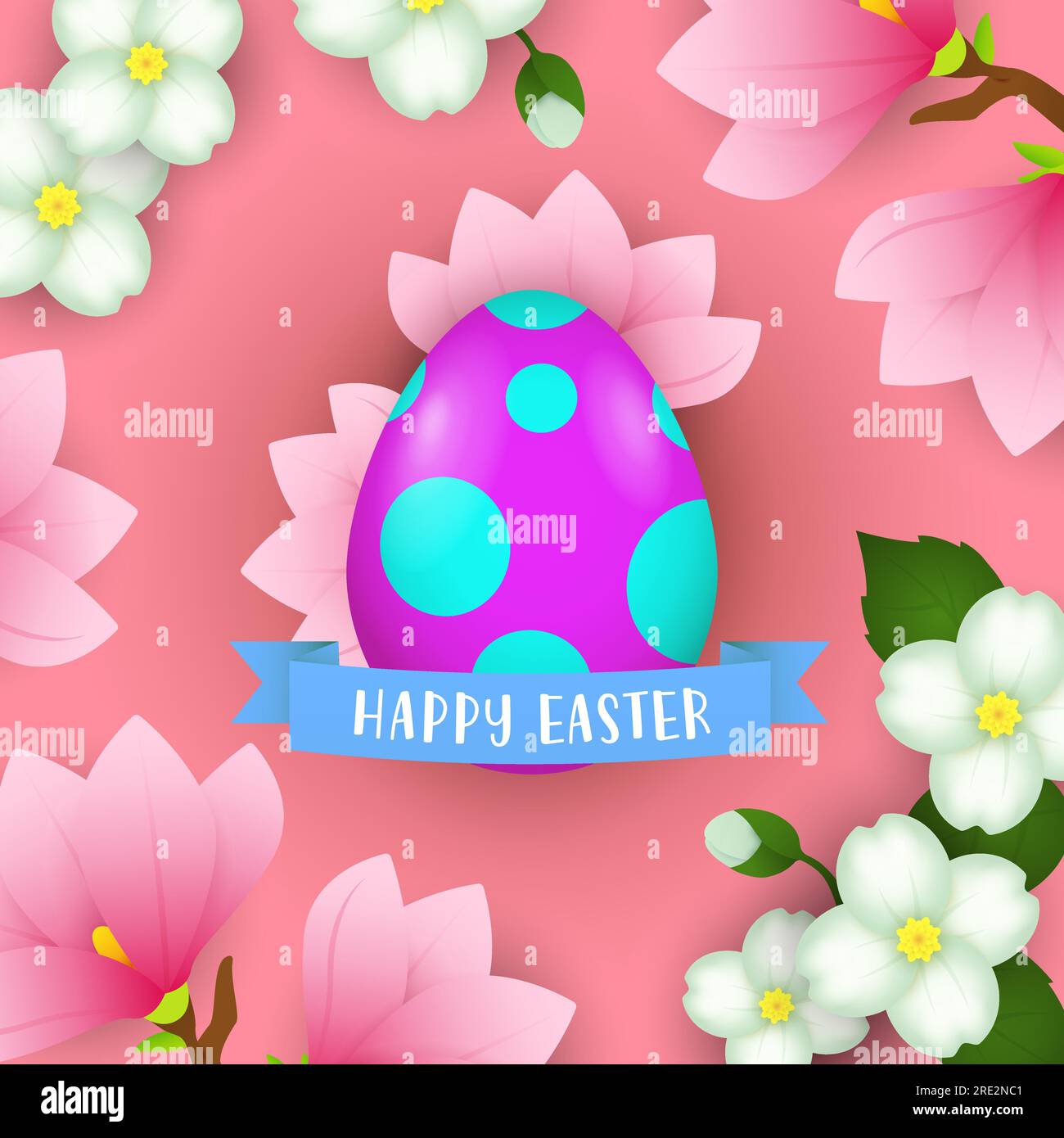 Easter tree decorated Stock Vector Images - Alamy