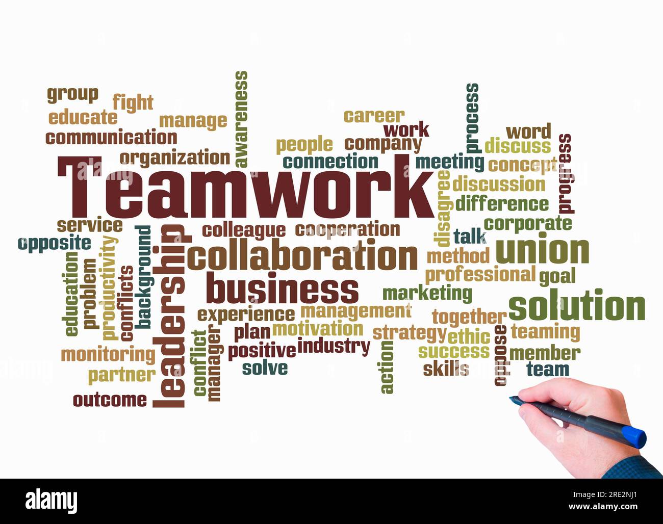 Word Cloud with TEAMWORK concept create with text only Stock Photo - Alamy