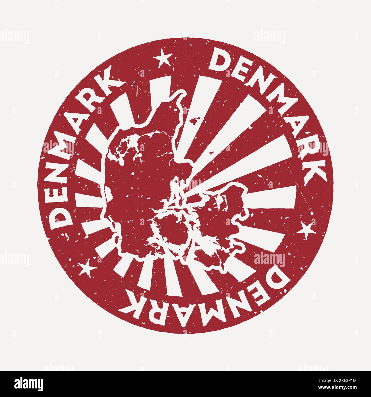 Denmark stamp. Travel red rubber stamp with the map of the country ...