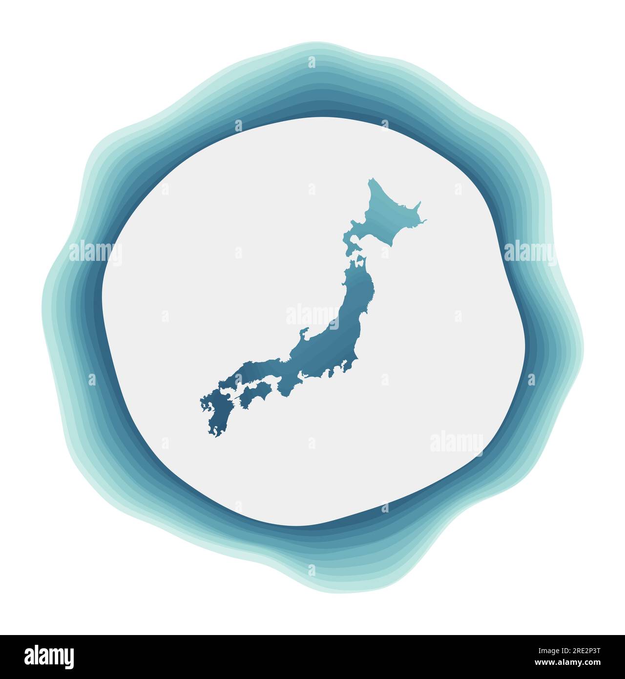 Japan logo. Badge of the country. Layered circular sign around Japan ...