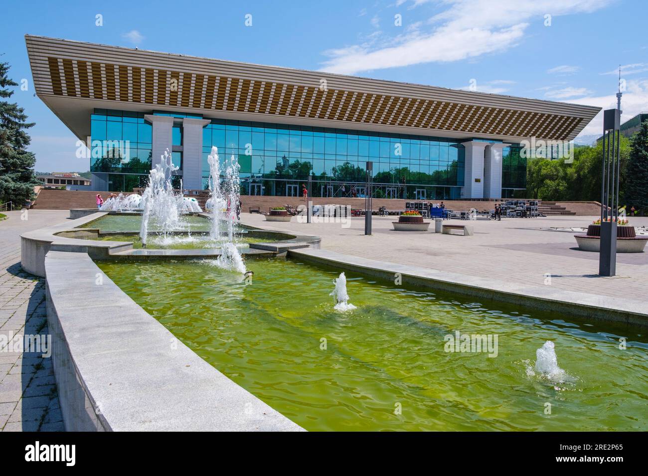 Kazakhstan, Almaty. Concert Hall, formerly Palace of the Republic Stock ...