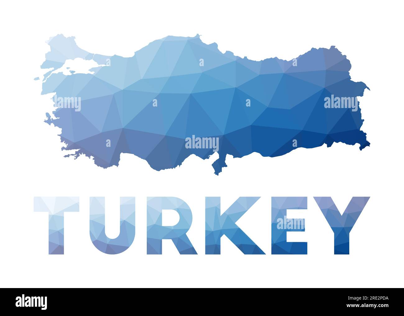Turkey polygonal map Stock Vector Images - Alamy