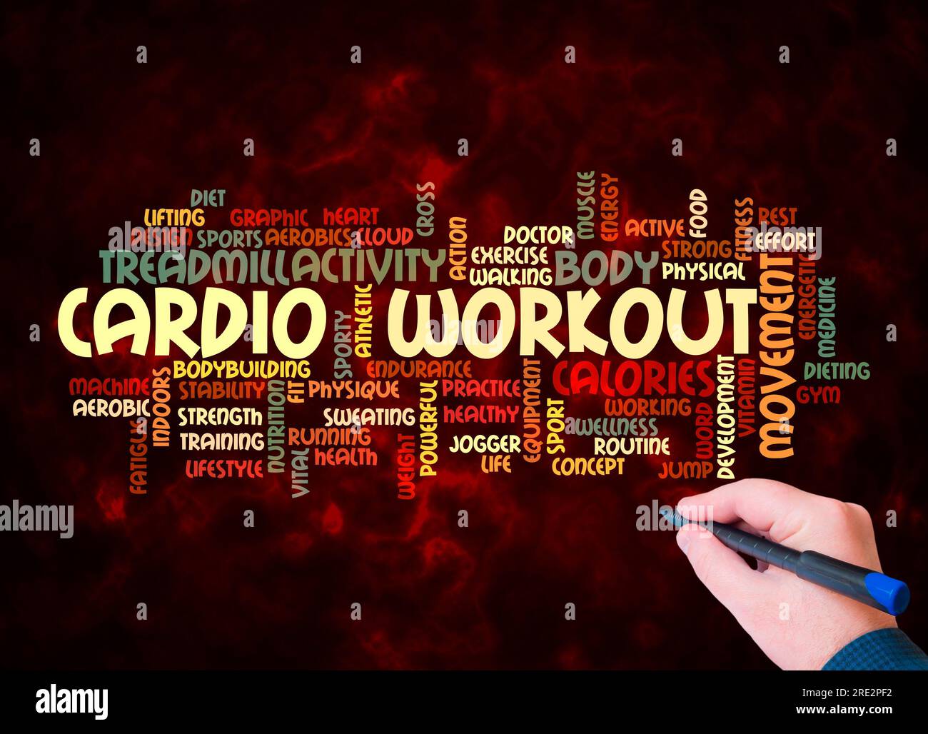 Word Cloud with CARDIO WORKOUT concept create with text only Stock ...