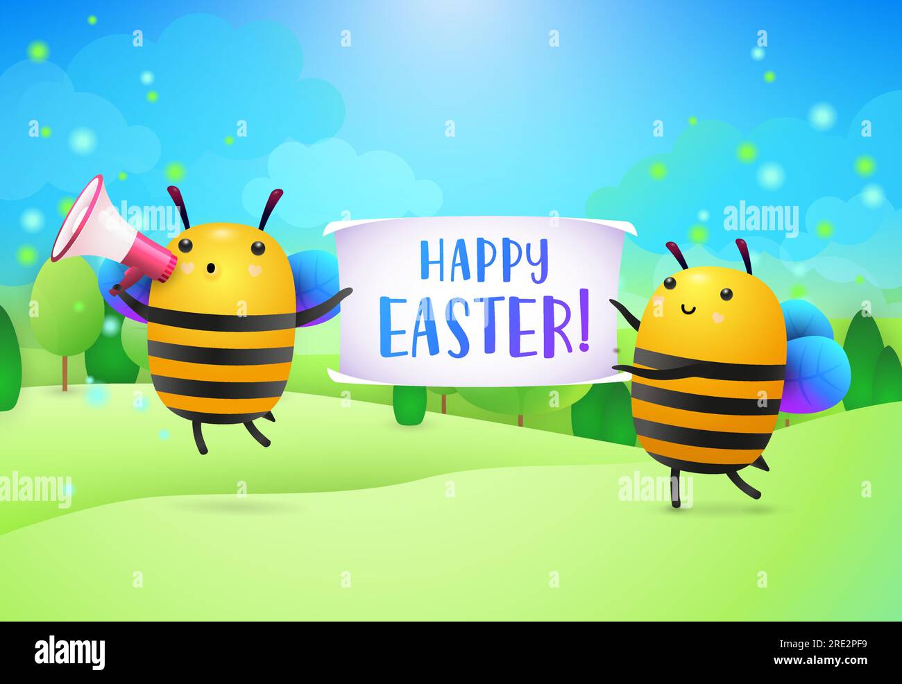 Two bees Stock Vector Images - Alamy