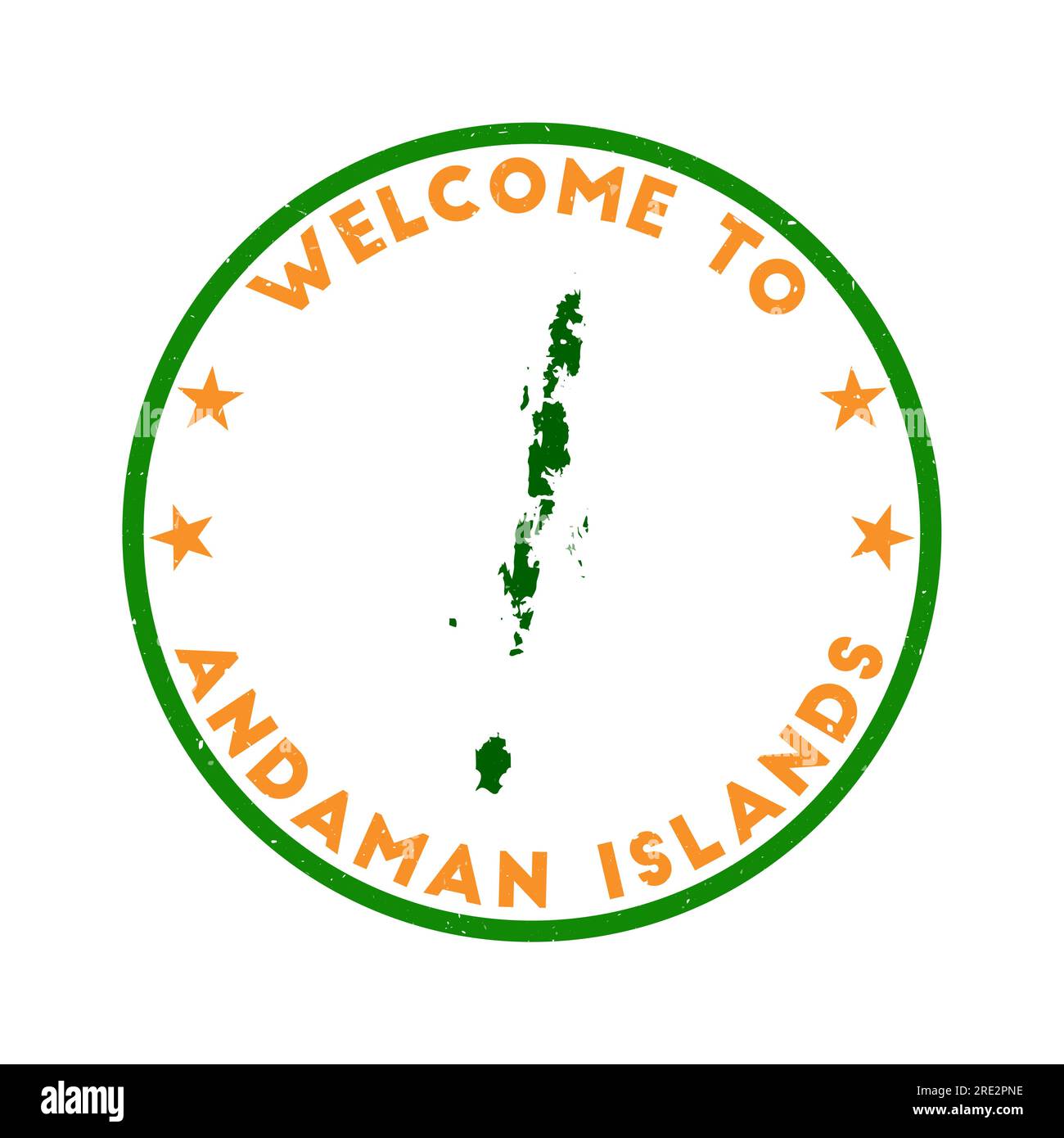 Welcome to Andaman Islands stamp. Grunge island round stamp with ...