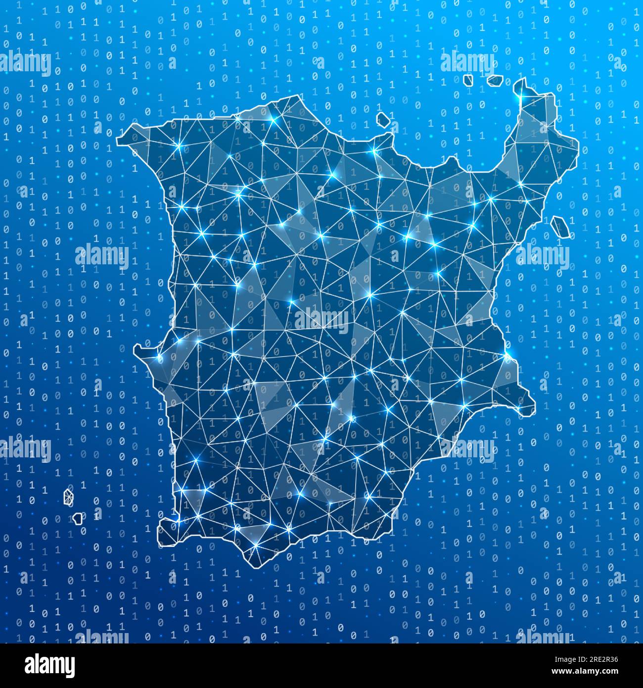 Network map of Ko Samui. Island digital connections map. Technology ...